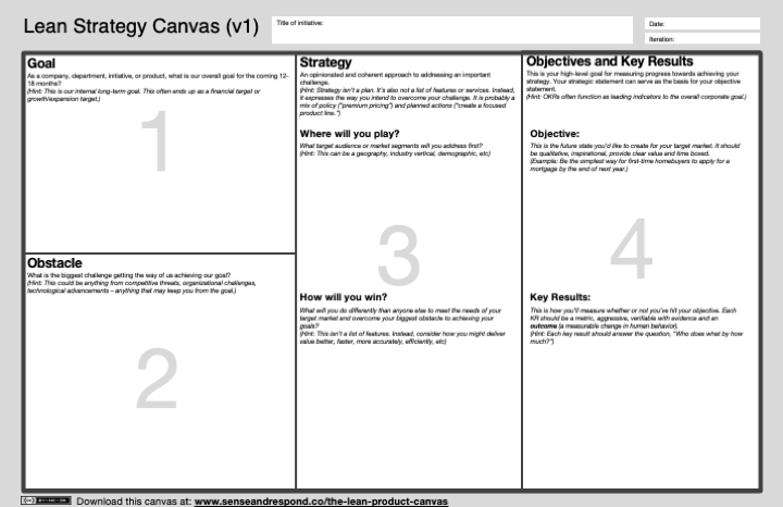 The Lean Product Canvas — Sense & Respond Press