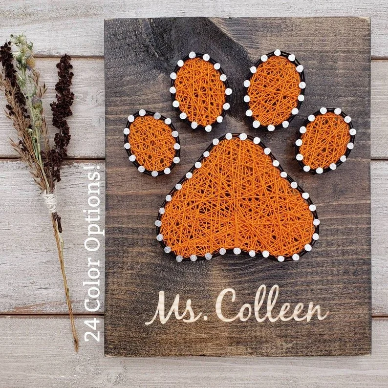 Teacher Paw Print String Art — witheyesunlocked.