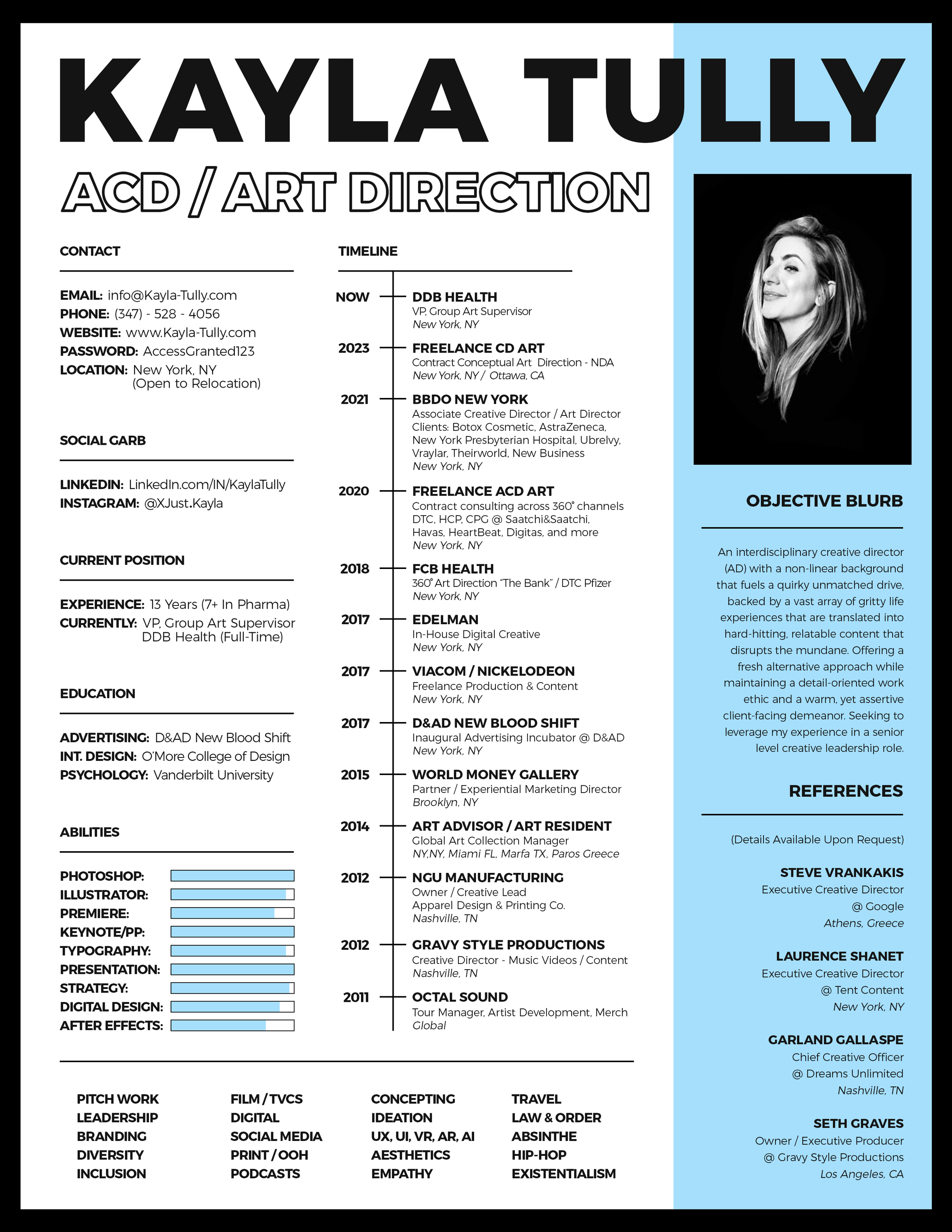 Résumé — Kayla Tully//ART DIRECTION