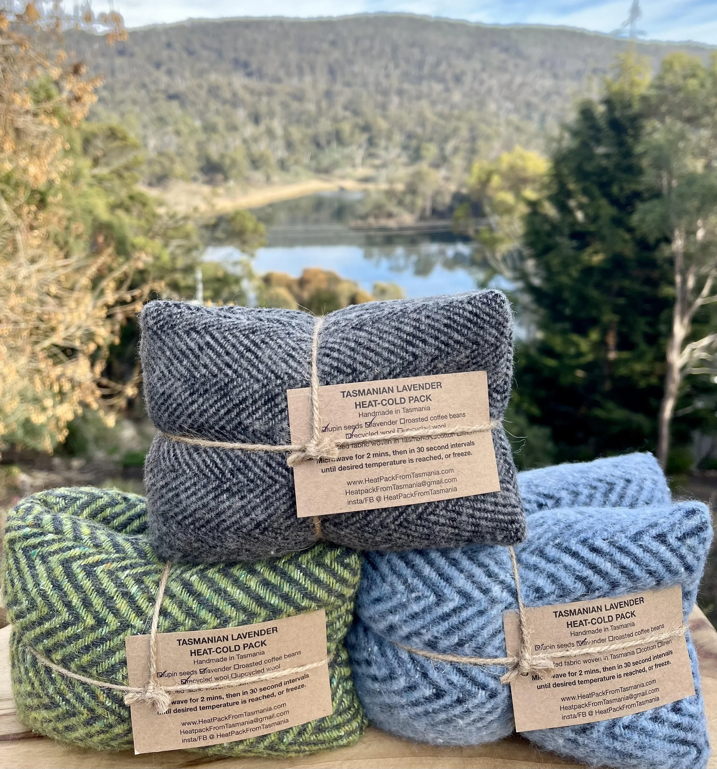 Eco-friendly recycled Wool Heat-Cold Packs, wheat free & aromatherapy ...