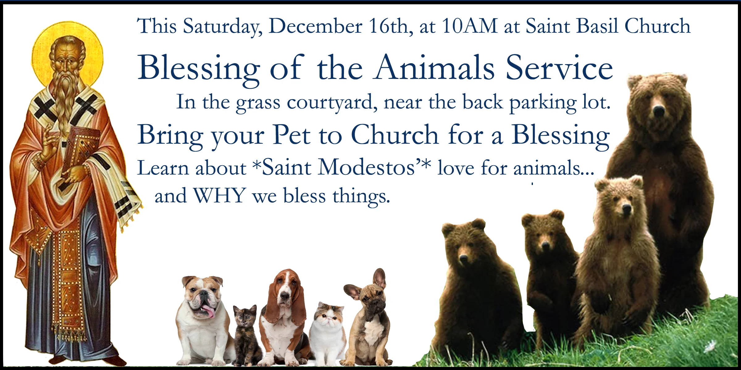 Blessing of the Animals Service — St. Basil the Great Greek Orthodox Church