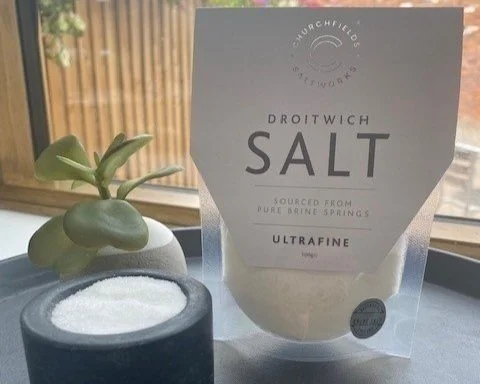 Pure Ultra fine Droitwich Salt 100g — Churchfields Saltworks ...