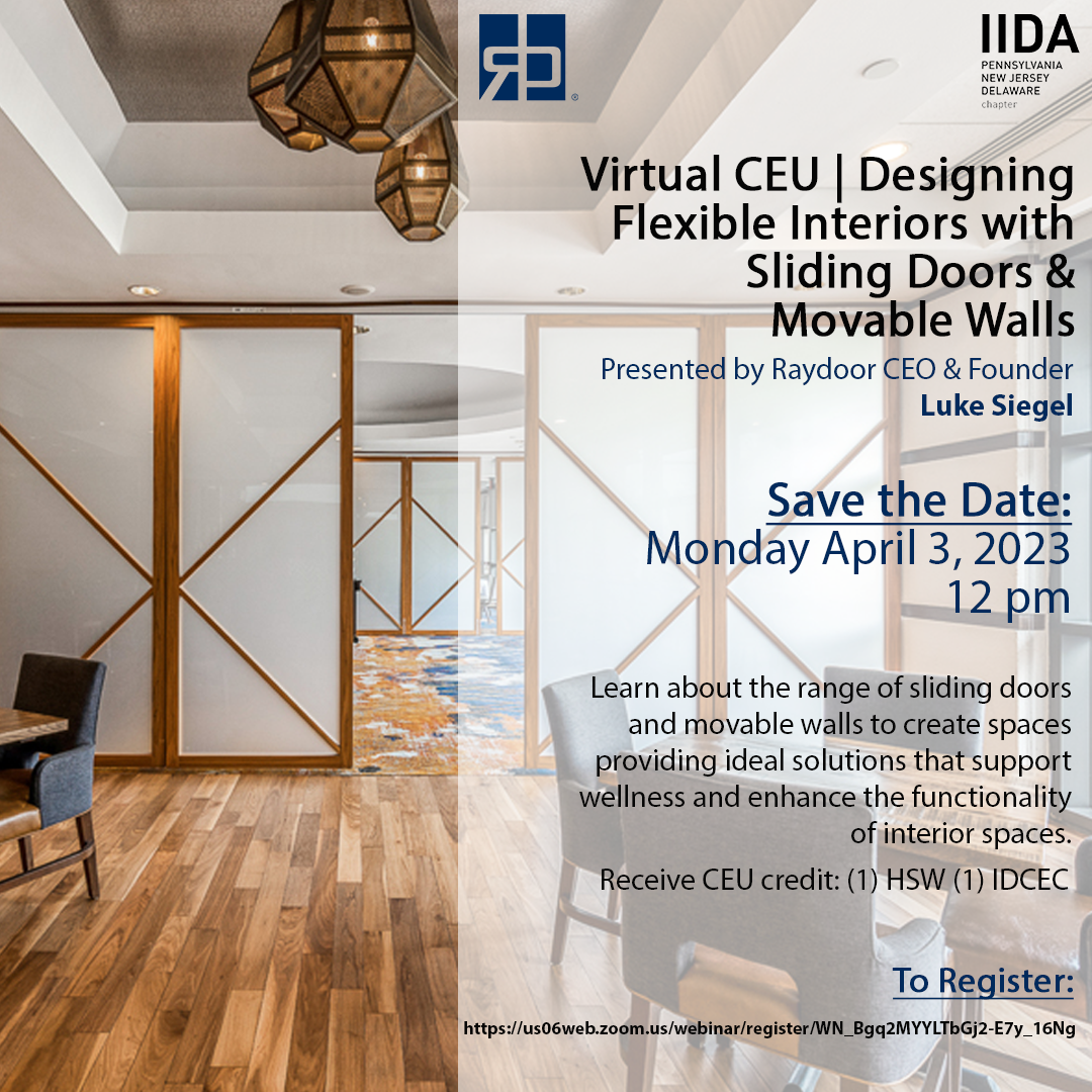 Virtual CEU Presented By RAYDOOR — IIDA PA NJ DE