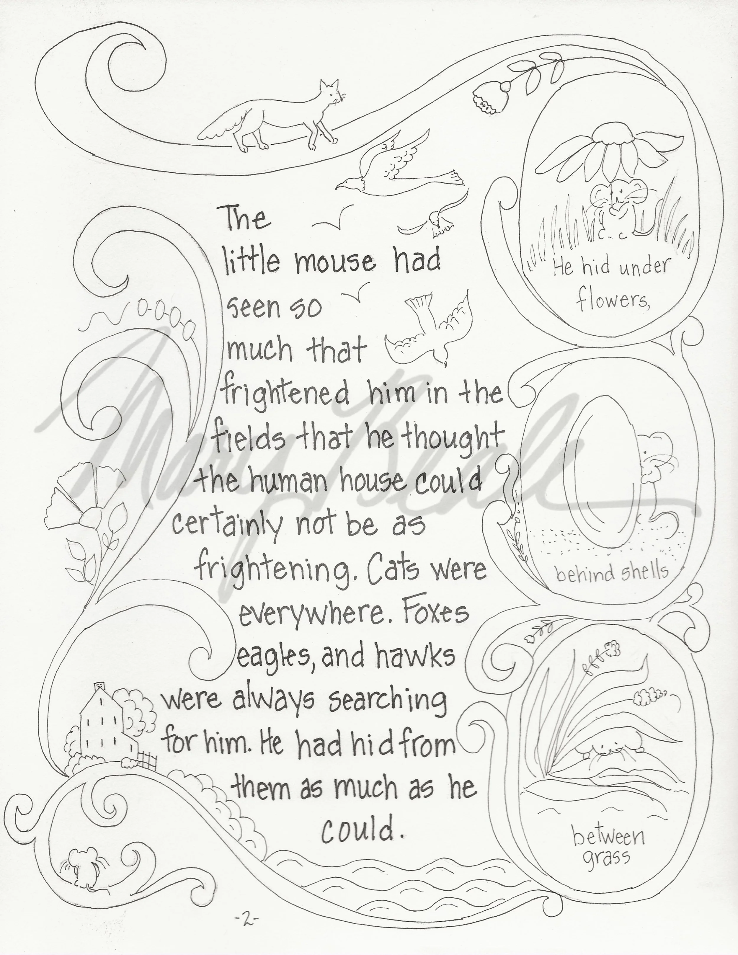 The Mouse House Coloring Pages — Mary Beale