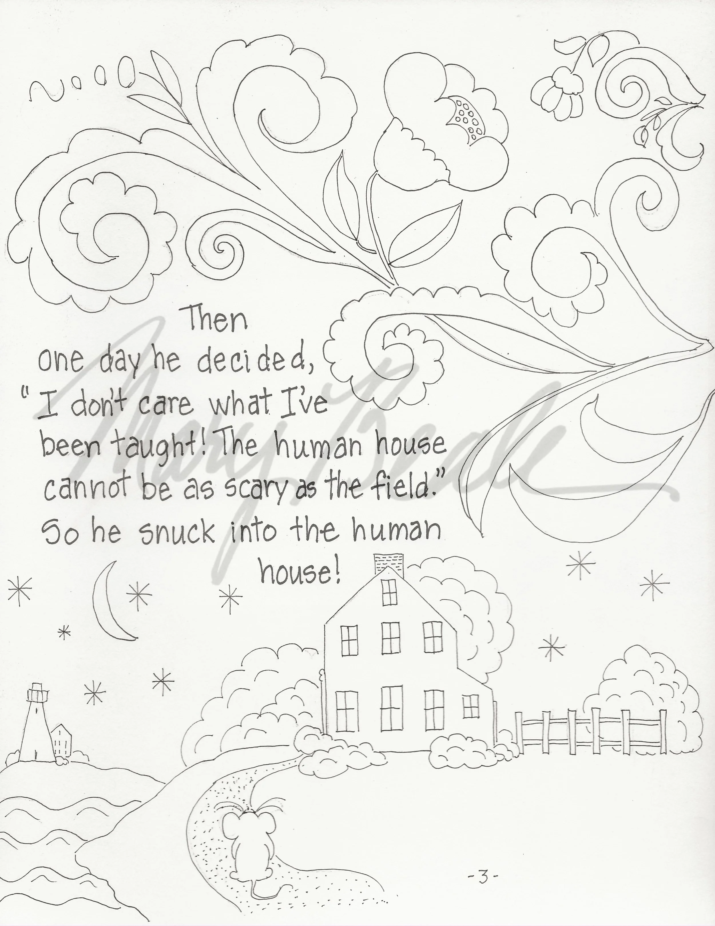 The Mouse House Coloring Pages — Mary Beale
