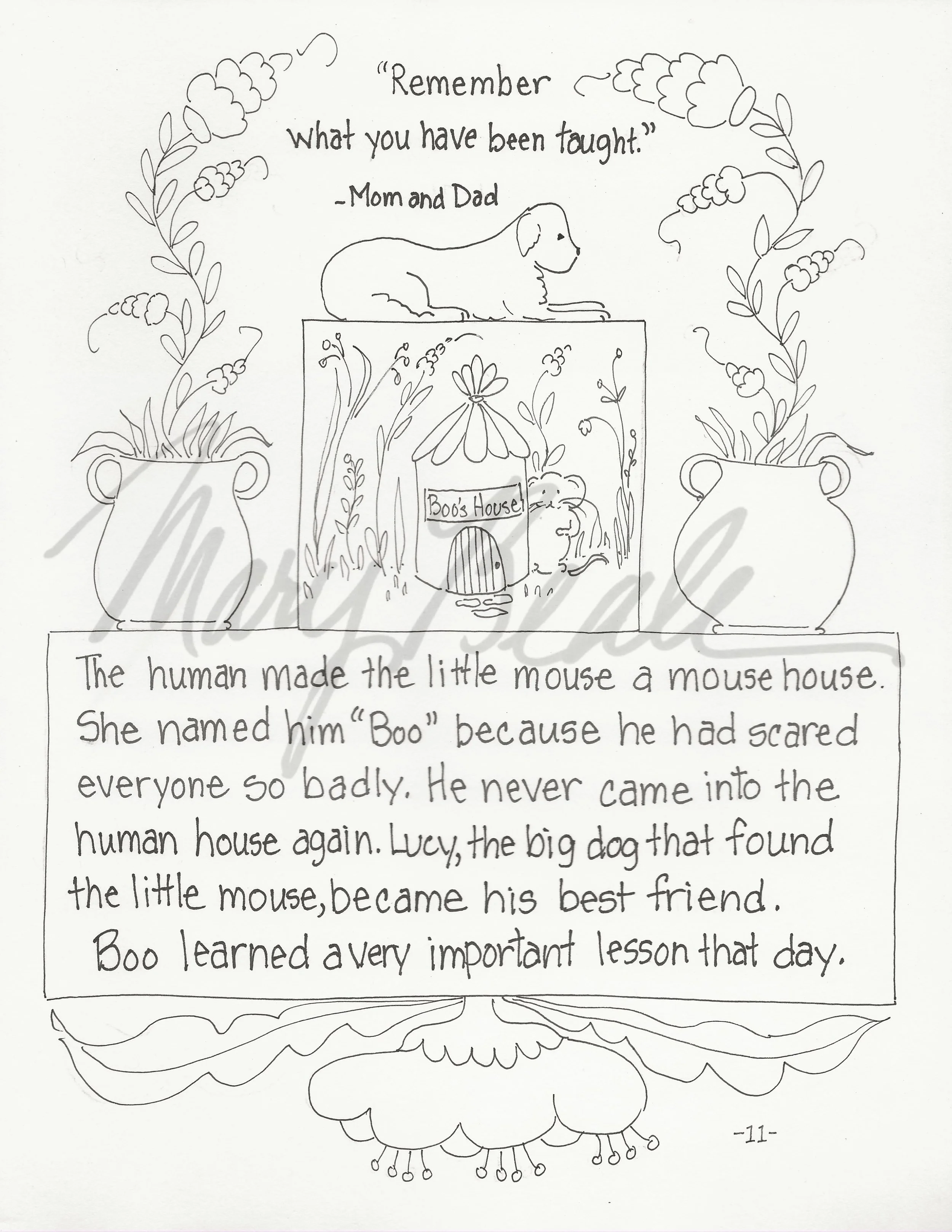 The Mouse House Coloring Pages — Mary Beale