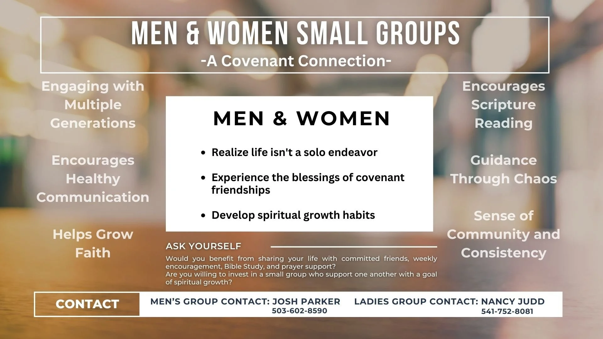 Covenant Groups — Jefferson Baptist Church | Jefferson, OR