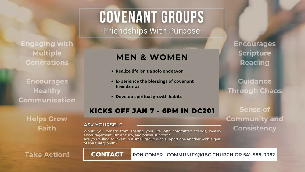 Covenant Groups — Jefferson Baptist Church | Jefferson, OR