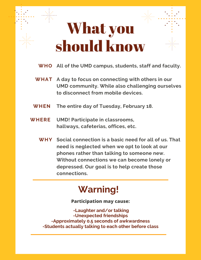 Connection Day team finalizes plan for unplugged events — The Bark