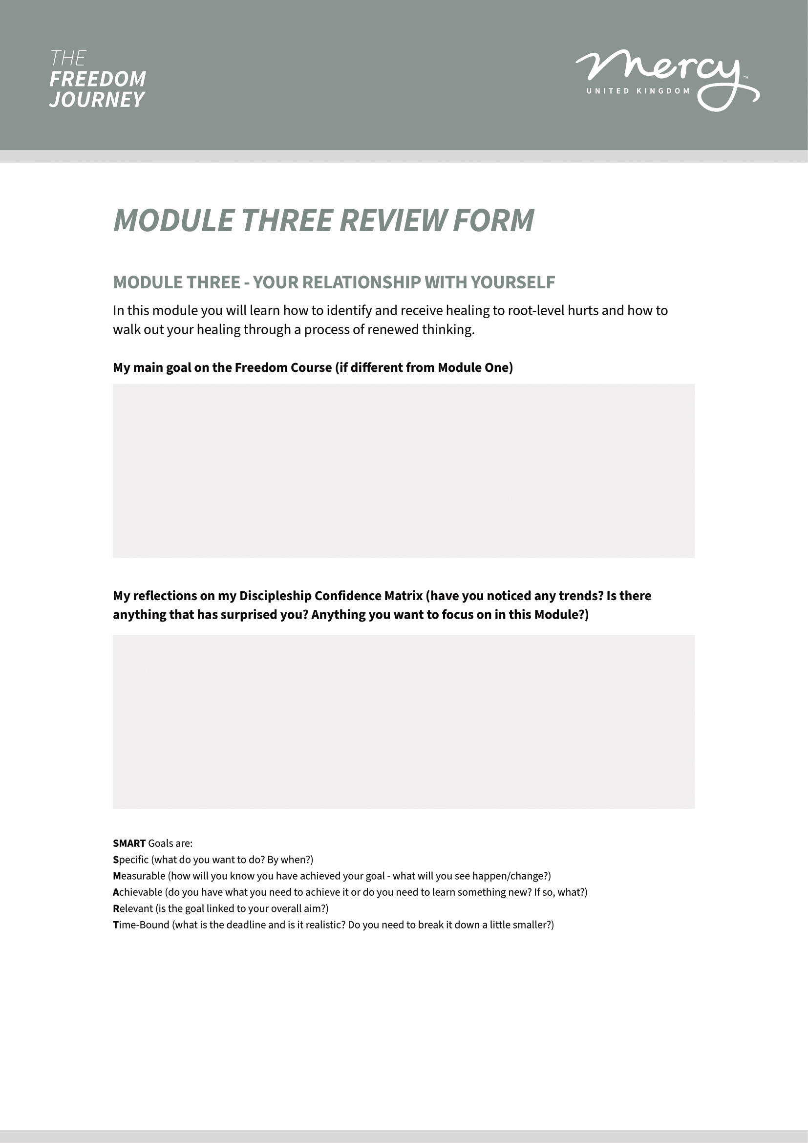 Module 3 Review Form — Mercy UK