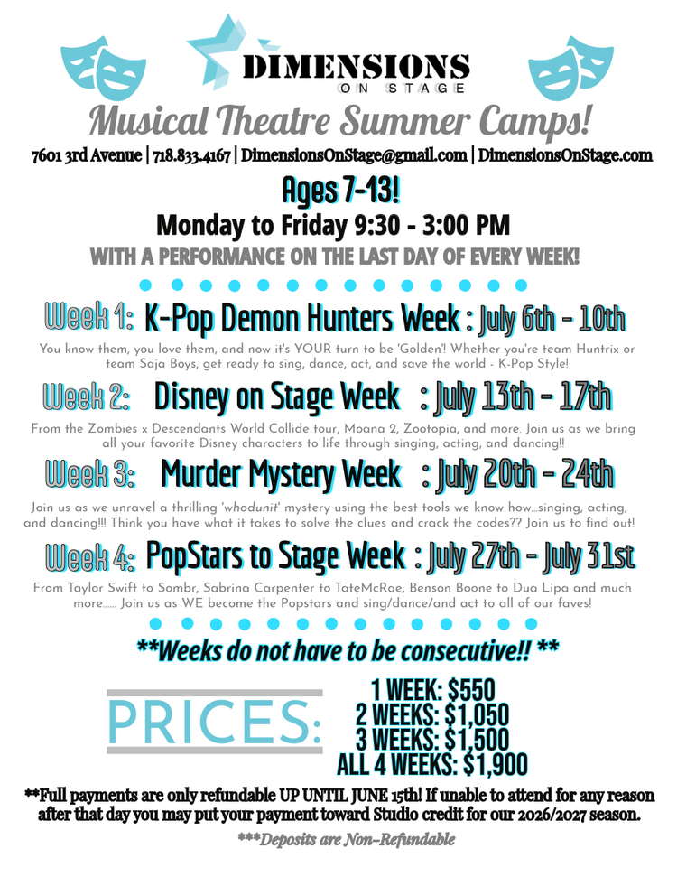 SUMMER CAMP 2026 — Dimensions On Stage
