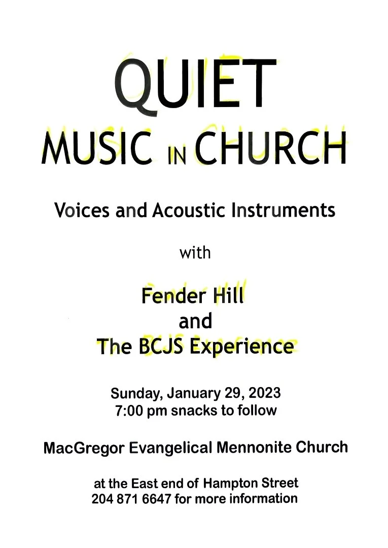 A Quiet Night of Music at the Church With Fender Hill and the BCJS ...