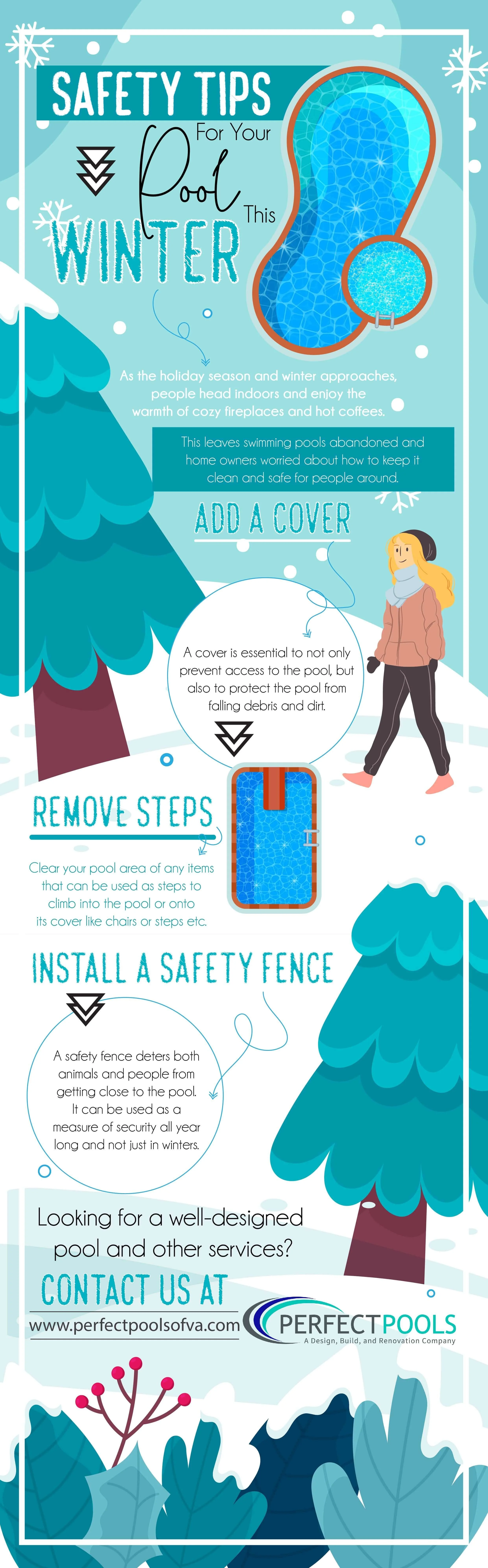 Safety Tips for your pool this winter - Infograph - Perfect Pool Sofva