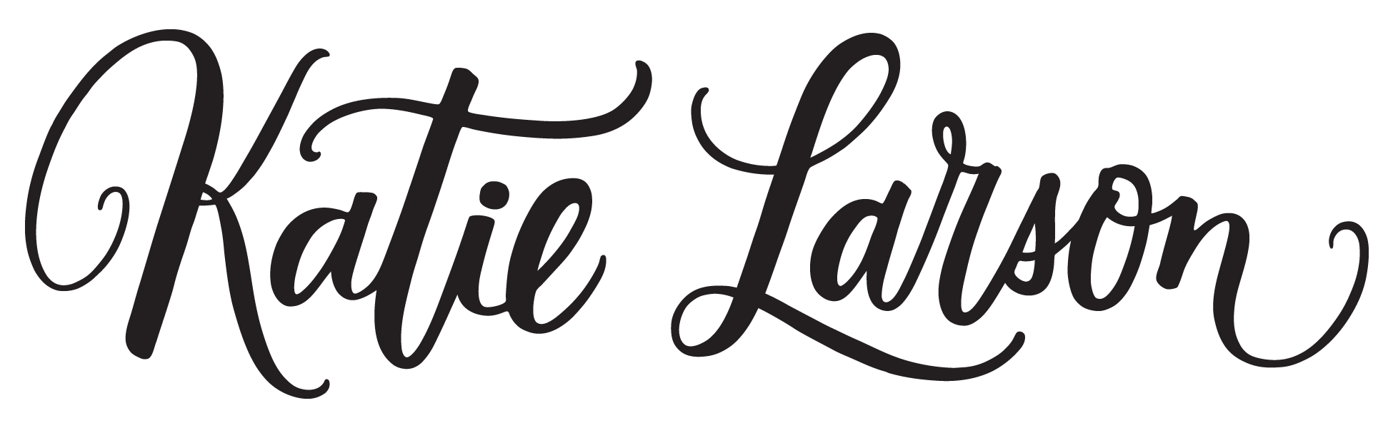 The Name Katie In Fancy Writing