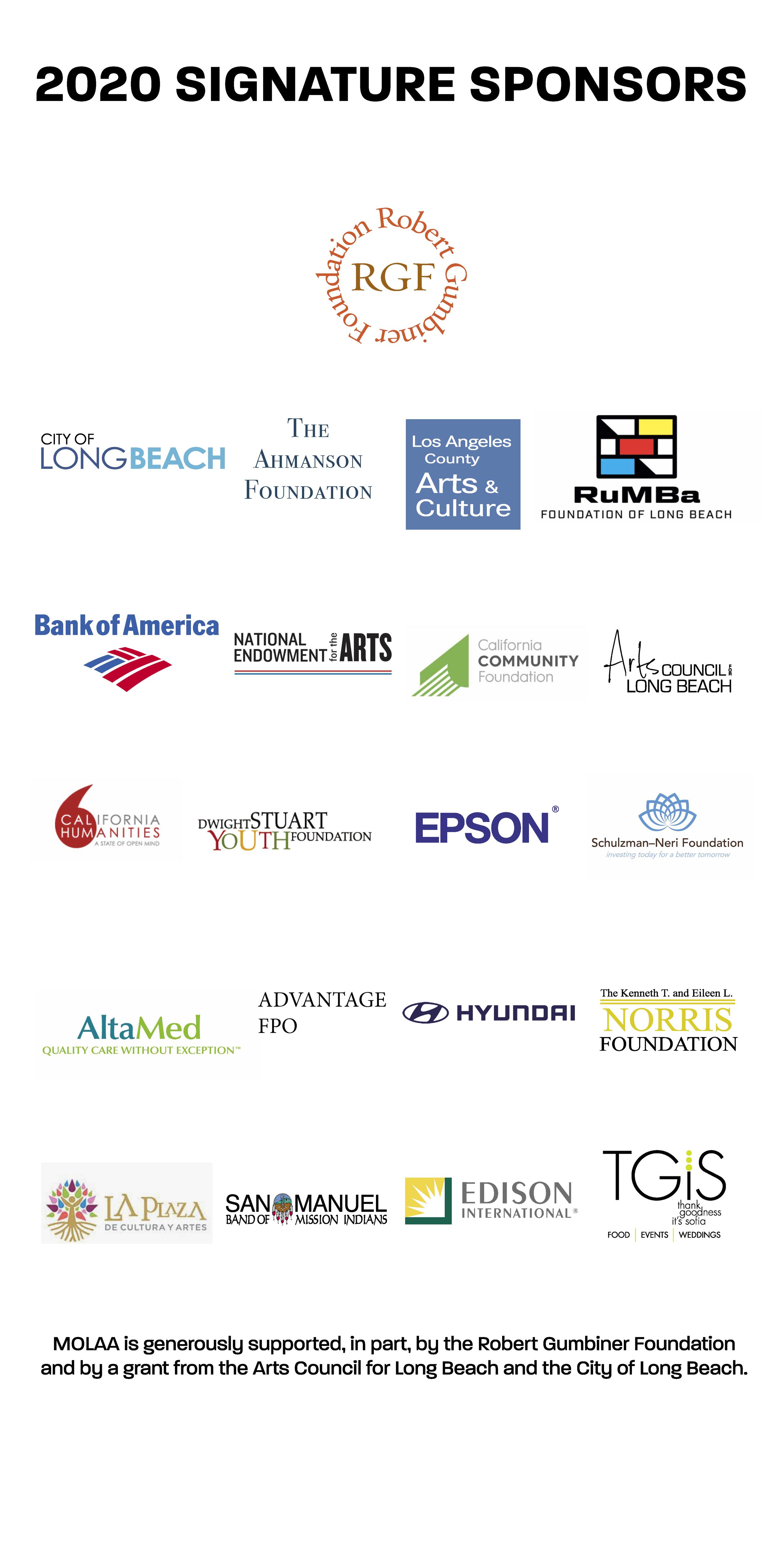 Signature Sponsors — MOLAA | Museum of Latin American Art