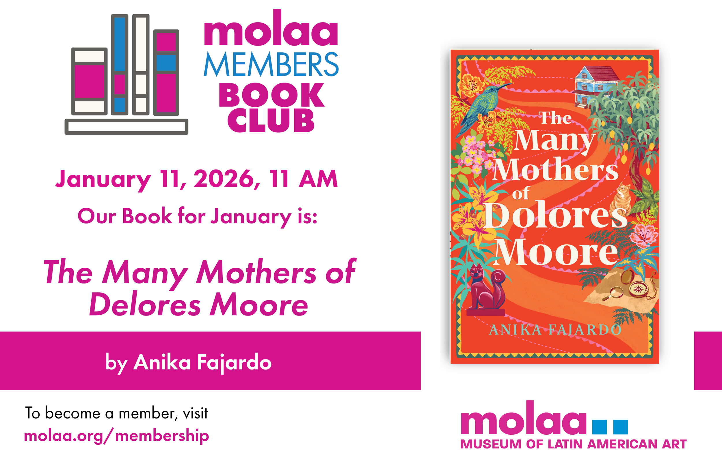 MOLAA Members Book Club - January — MOLAA | Museum of Latin American Art