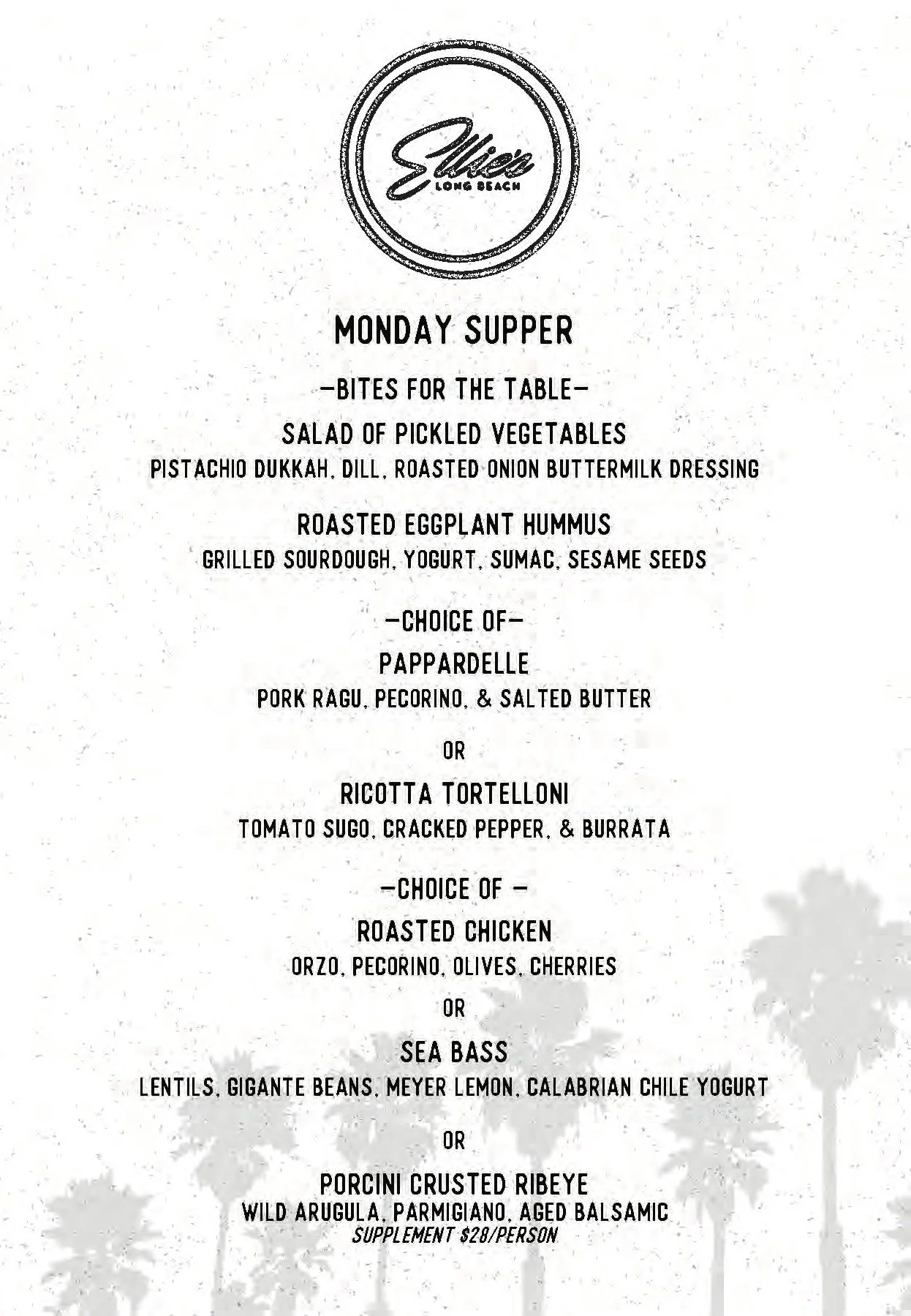 Monday Supper — Ellie's