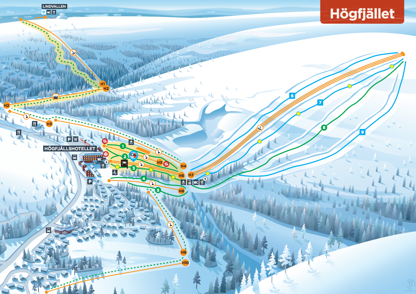 Piste map — Sälens Högfjällshotell