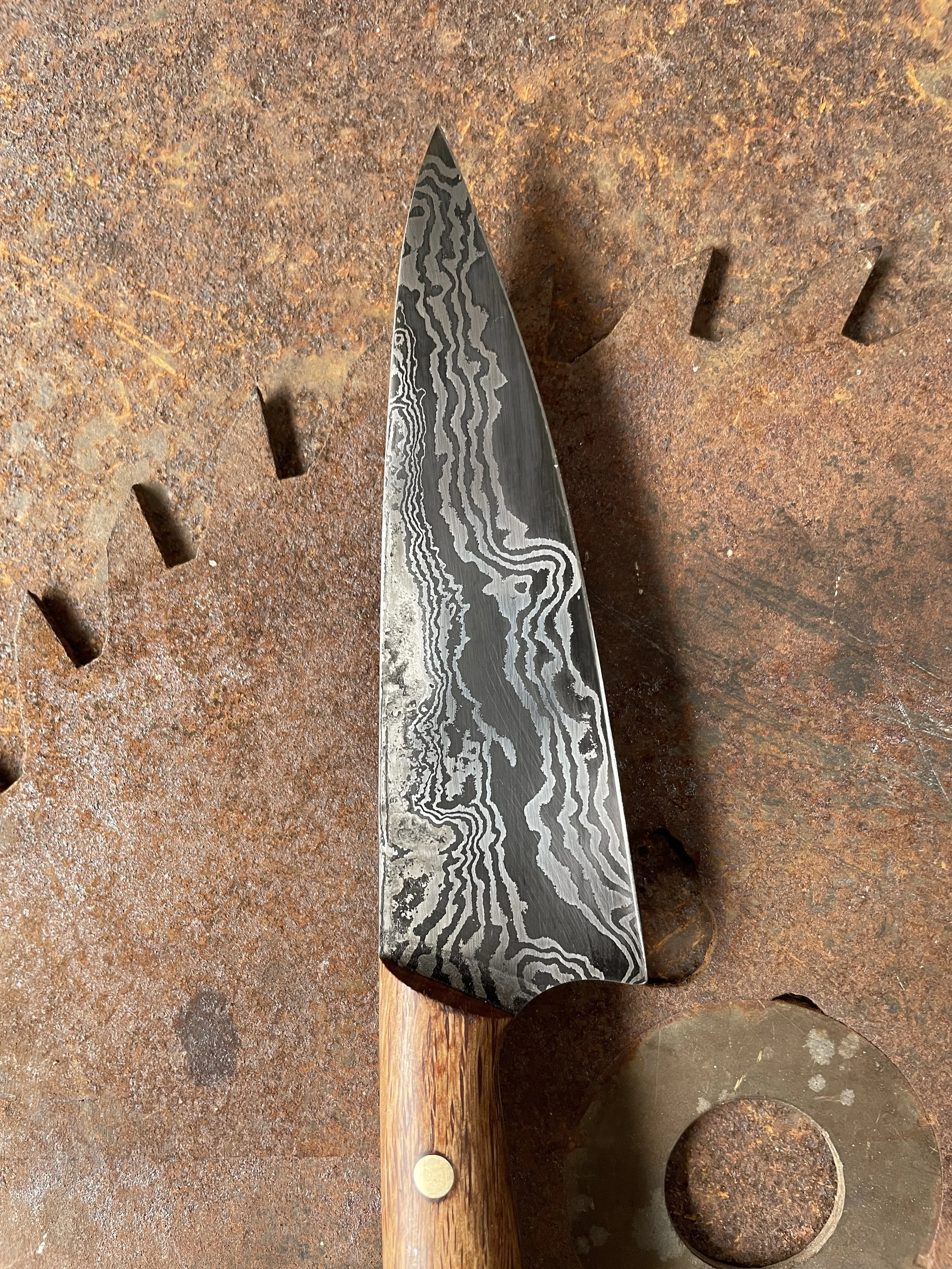 Sheoak Damascus Paring Knife — Dog Boy Knives