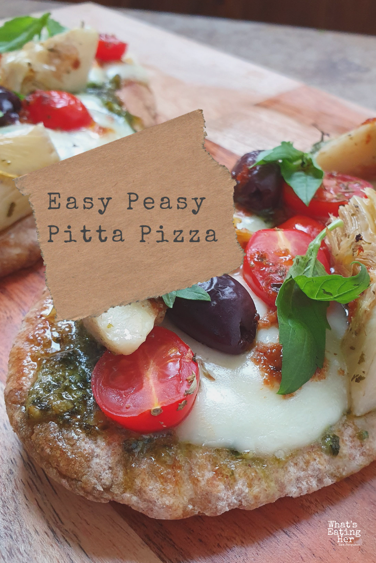 Easy Peasy Pitta Pizza — What's Eating Her | EVERYDAY RECIPES FOR REAL ...