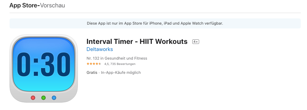 Intervall-Timer für Dein HIIT-Workout — Gipfelluft