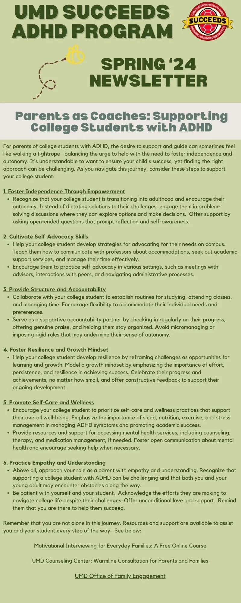 Newsletters — UMD ADHD