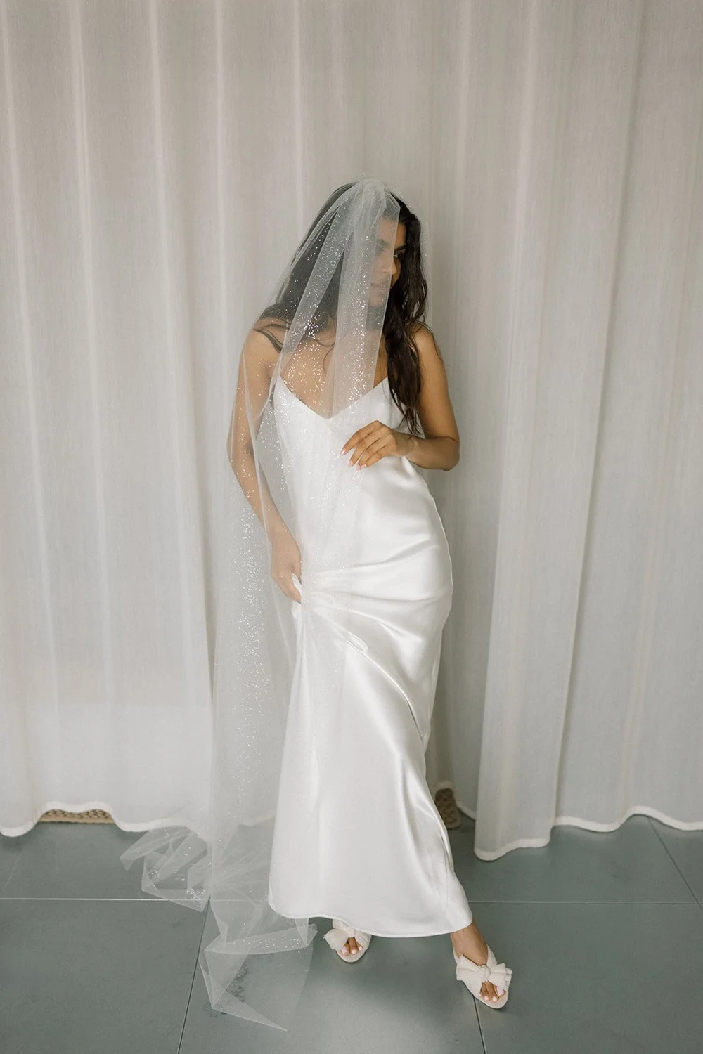 Minimal Juliet Cap Veil — Ann-Marie Faulkner