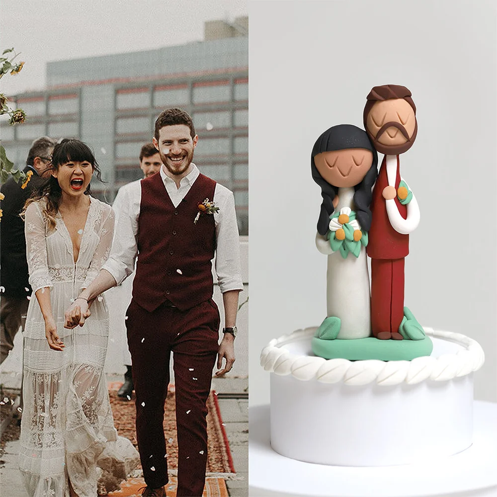 Unique Wedding Cake Toppers Bride And Groom