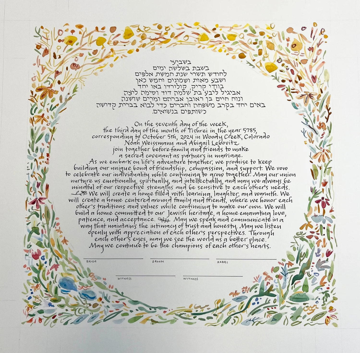 Custom Ketubahs — Ketubahs and Custom Art by Annie Aqua