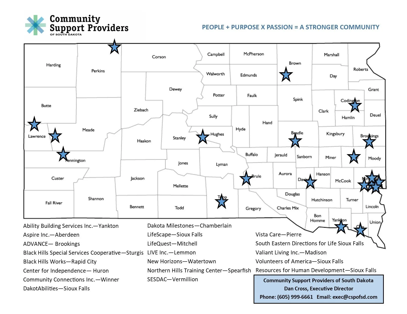 CSP Provider Locations — Community Support Providers of South Dakota