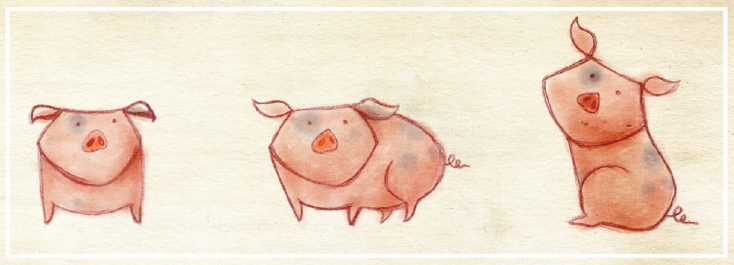 Illustrating Sprig the Rescue Pig — Stone Pier Press