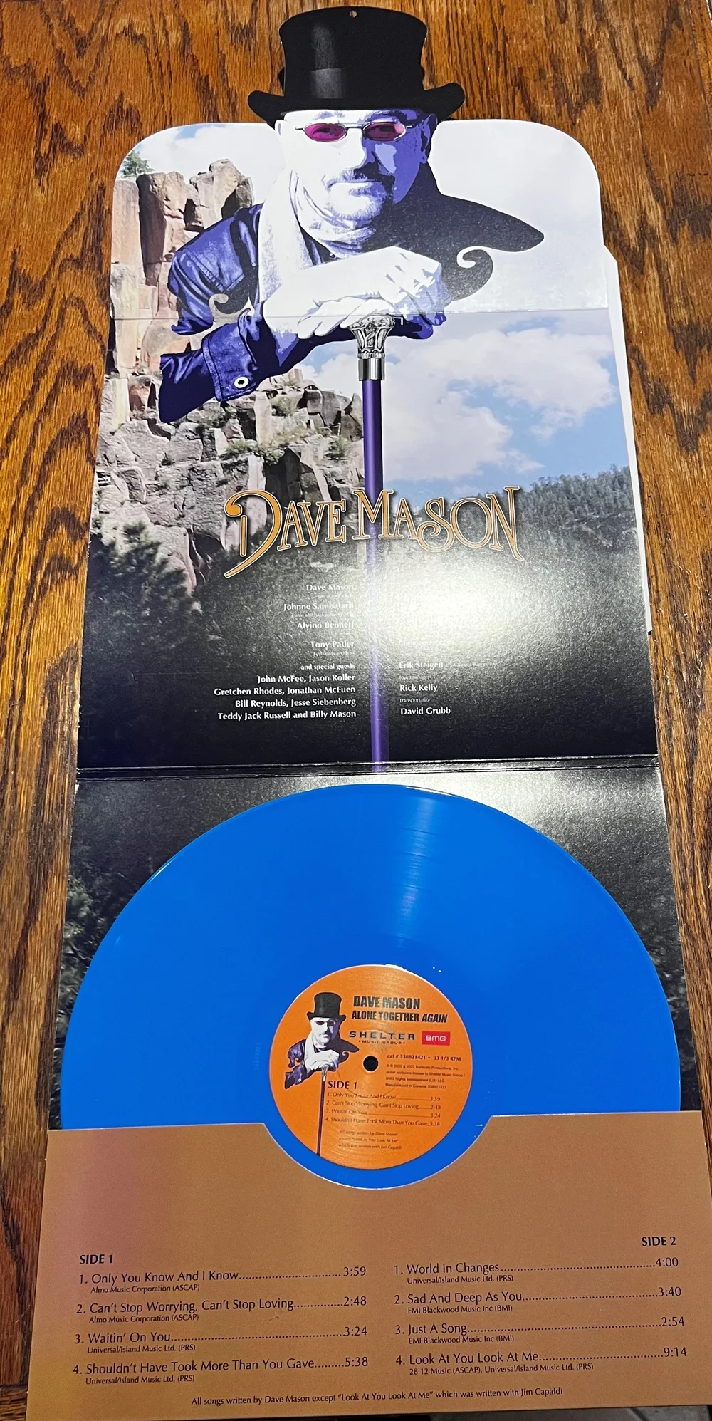 Alone Together Again on Blue Vinyl- Album Page — Dave Mason - The ...
