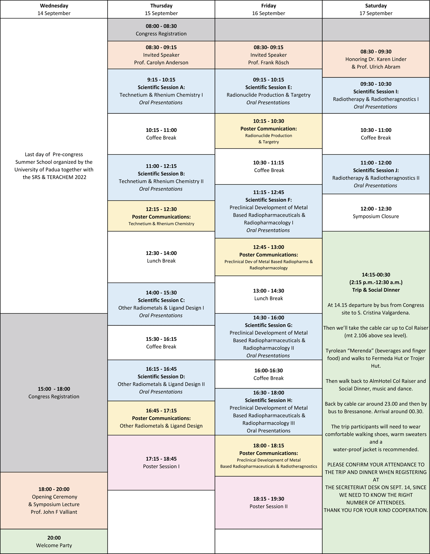 TERACHEM 2022 Program — srsweb.org