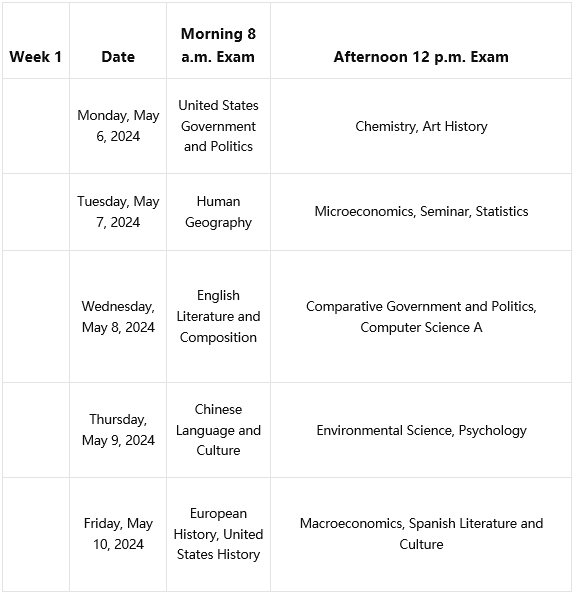 AP Exam Schedule 2024: Dates & Details for Students — Edvanced Learning