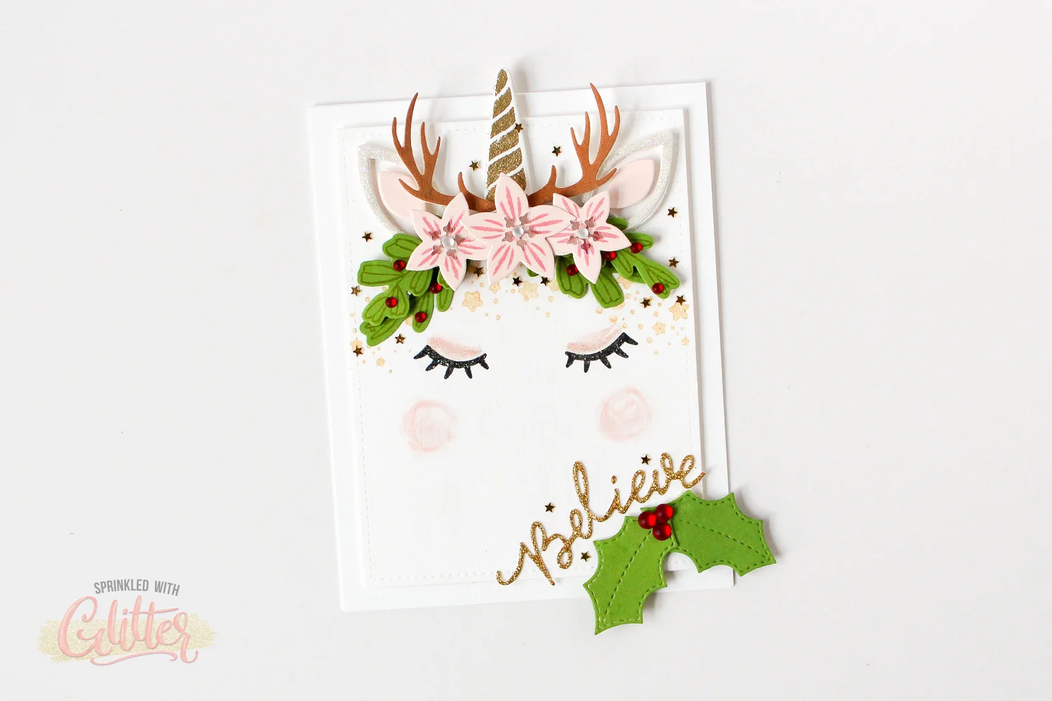 Believe - Christmas Unicorn Card Featuring Pinkfresh Studio Magical ...