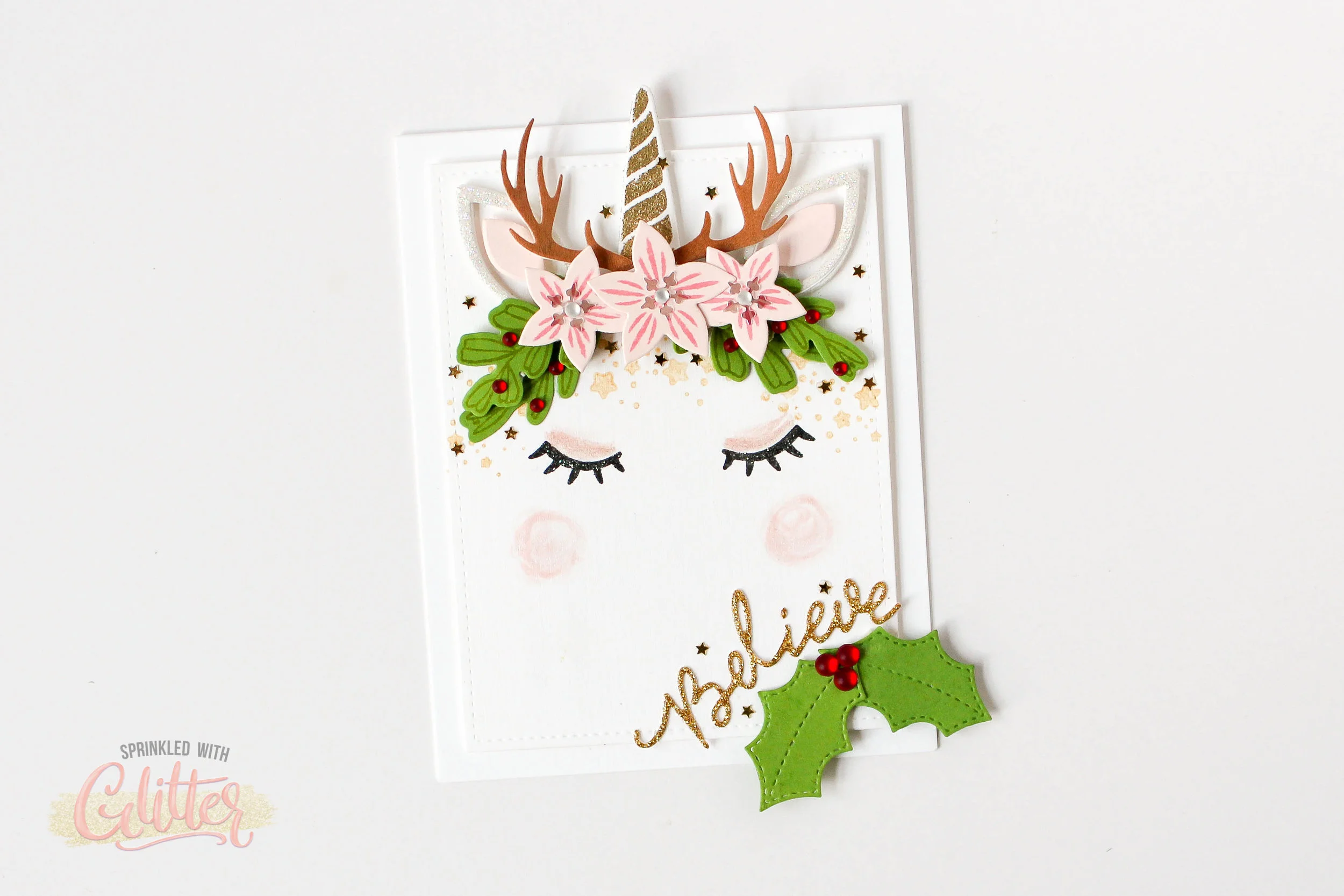 Believe - Christmas Unicorn Card Featuring Pinkfresh Studio Magical ...