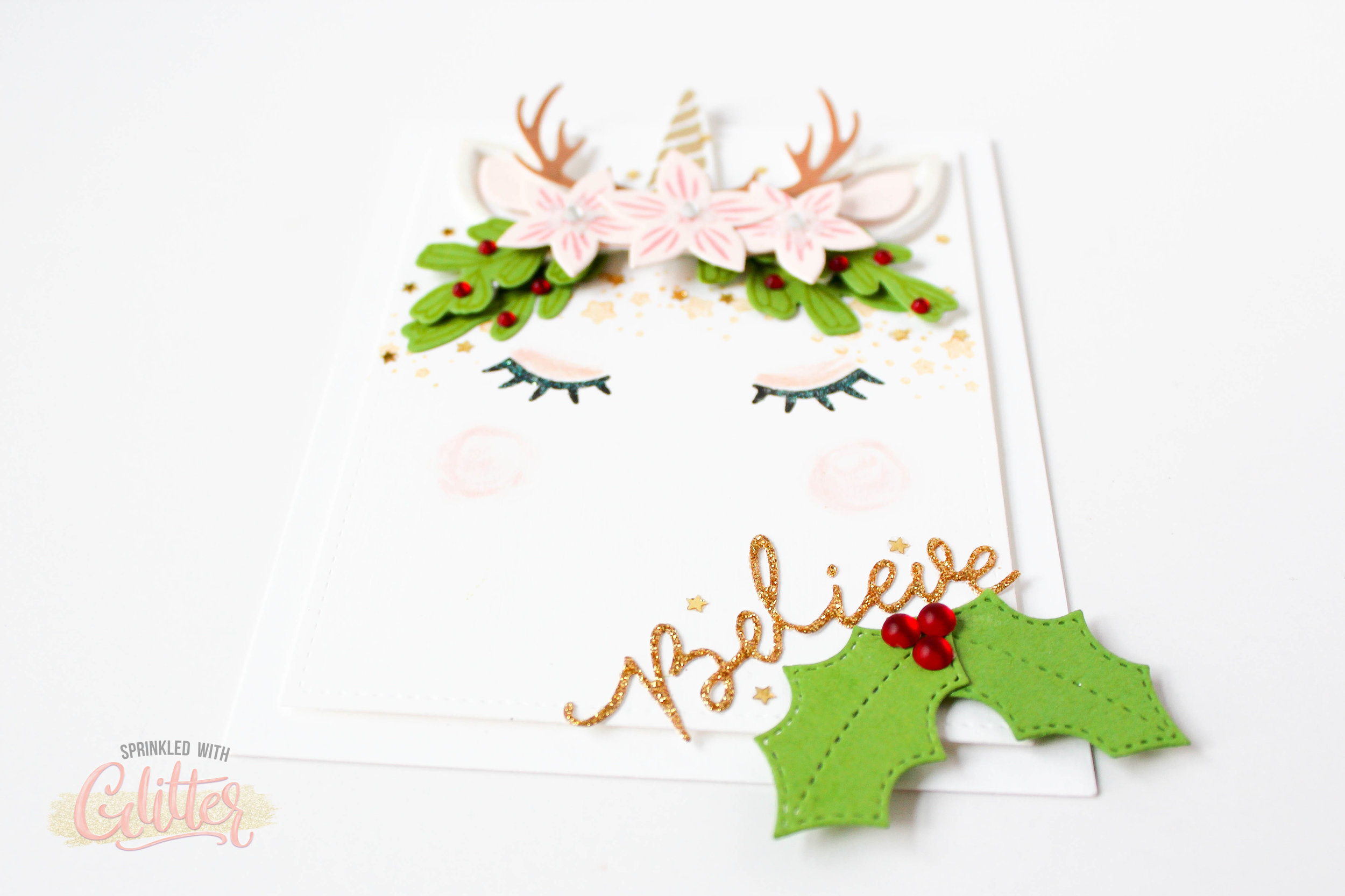 Believe - Christmas Unicorn Card Featuring Pinkfresh Studio Magical ...