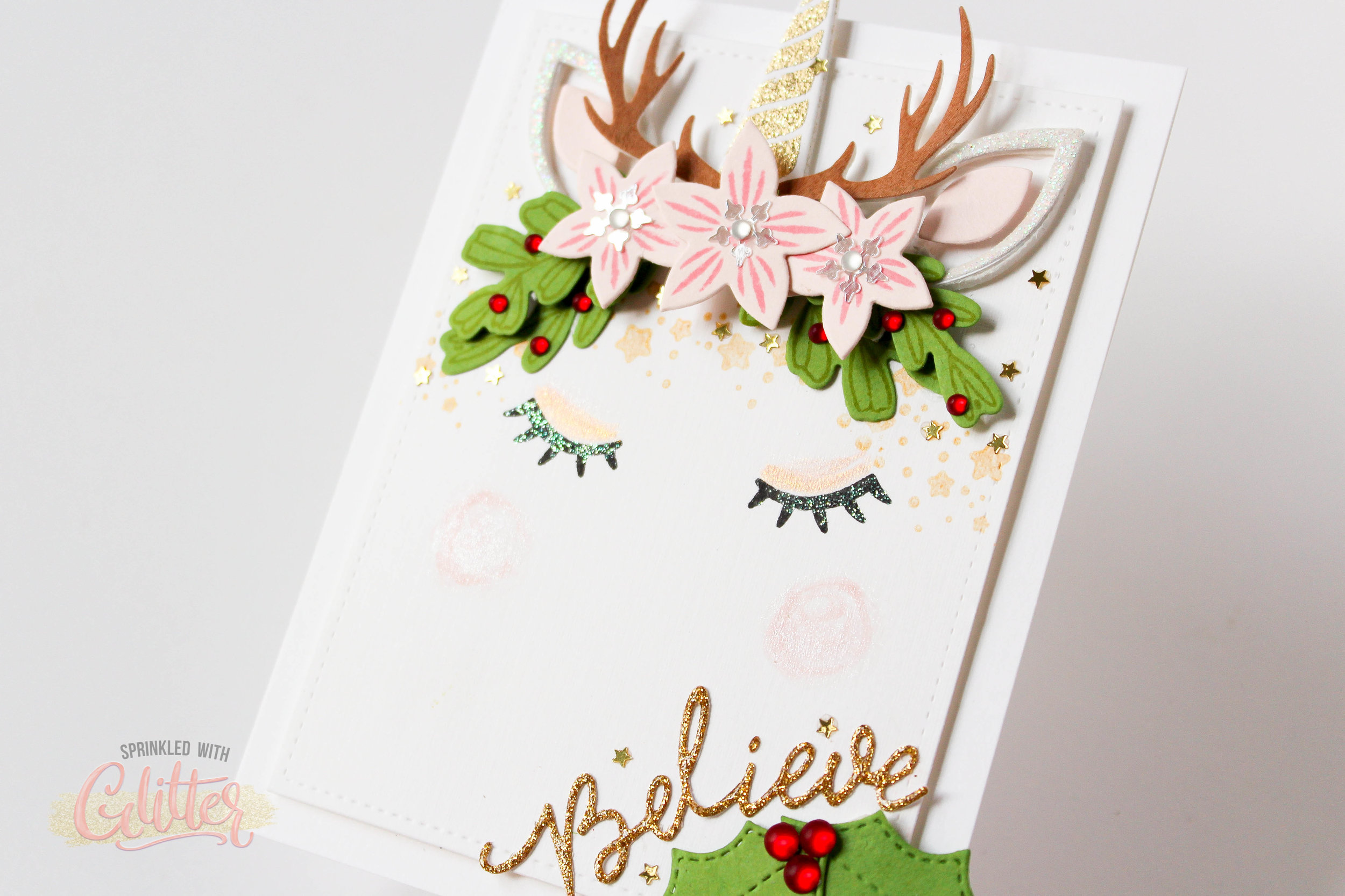 Believe - Christmas Unicorn Card Featuring Pinkfresh Studio Magical ...