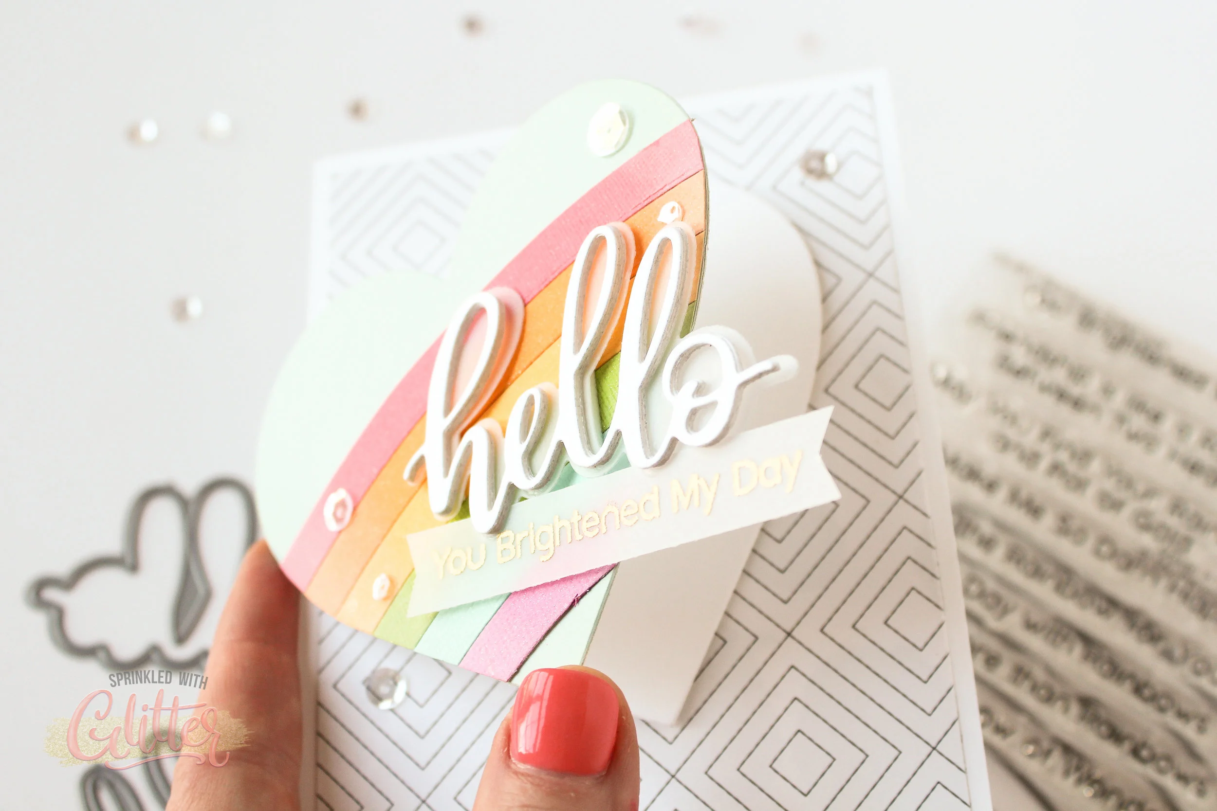 How To Create A Shaped Die Cut Fold Card — Sprinkled With Glitter