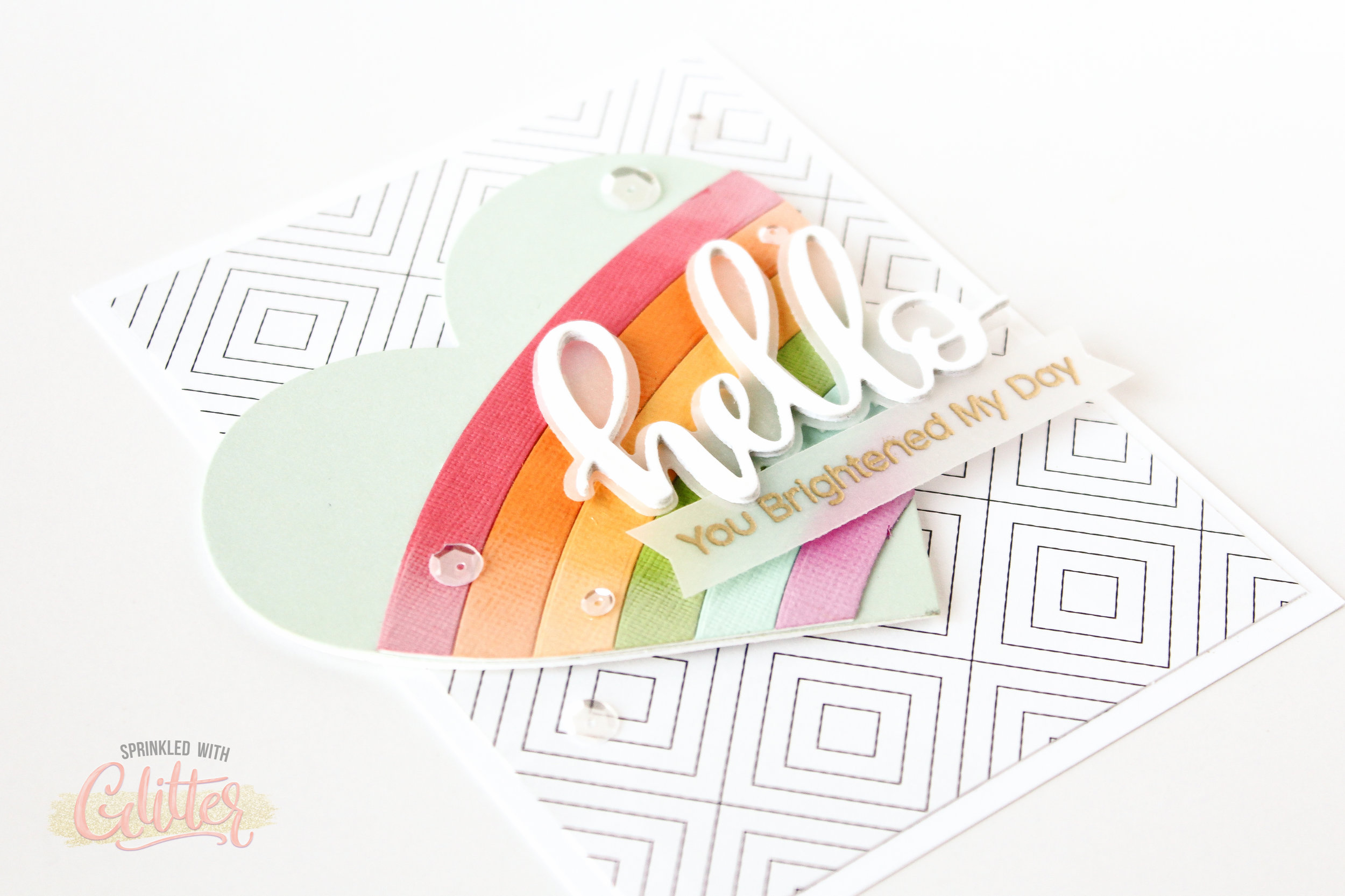 How To Create A Shaped Die Cut Fold Card — Sprinkled With Glitter