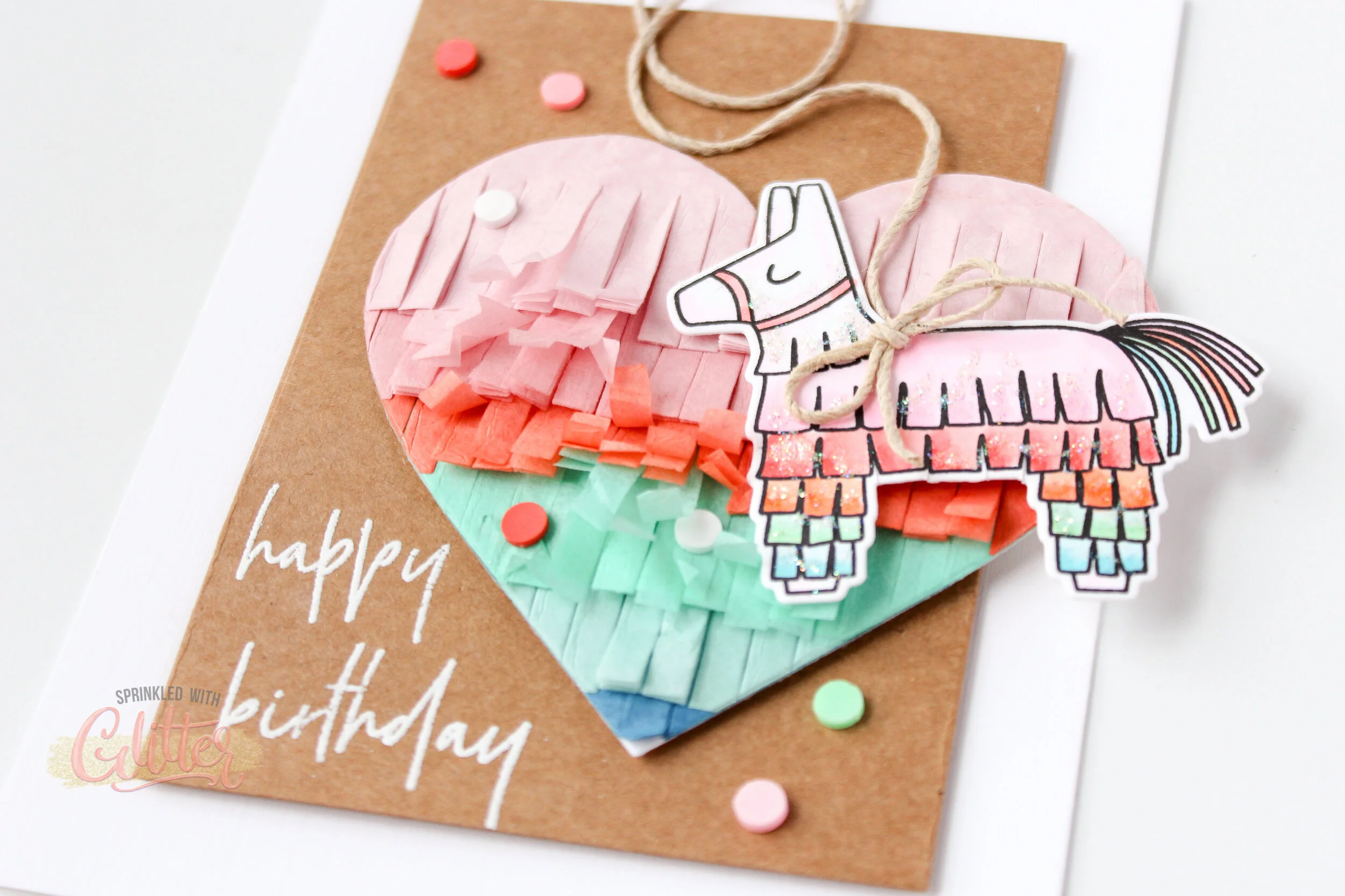 How To Create A Piñata Fringe Birthday Card — Sprinkled With Glitter