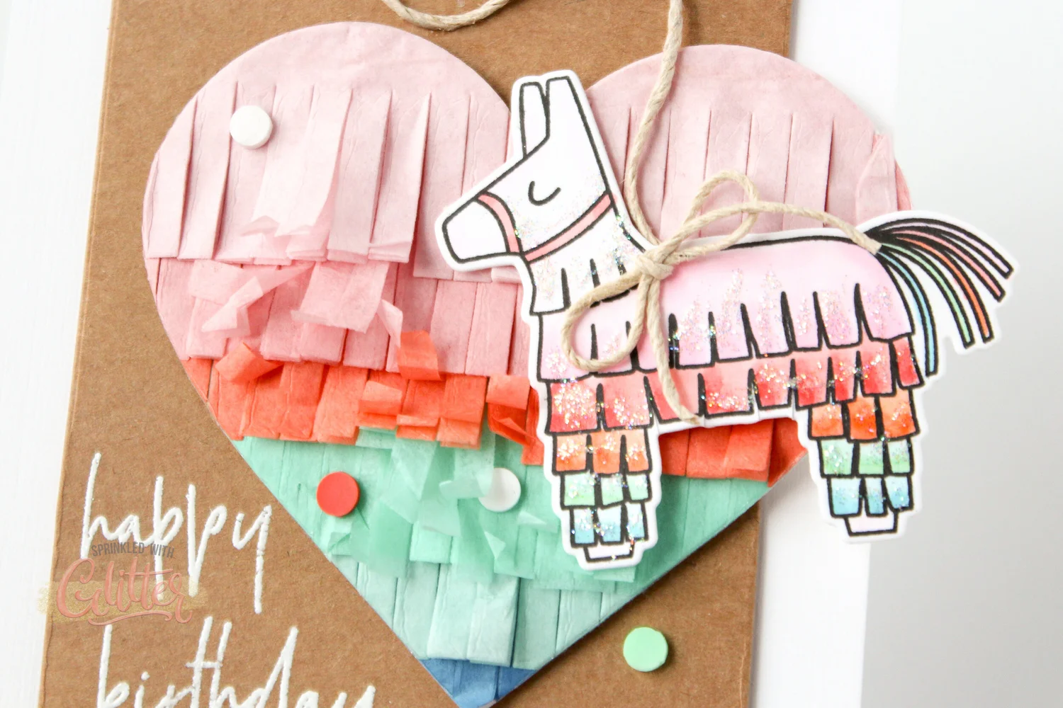 How To Create A Piñata Fringe Birthday Card — Sprinkled With Glitter