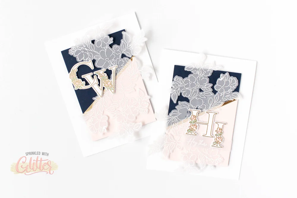 Using Alphabet Stamps To Create Custom Monogram Stationery Notecards ...