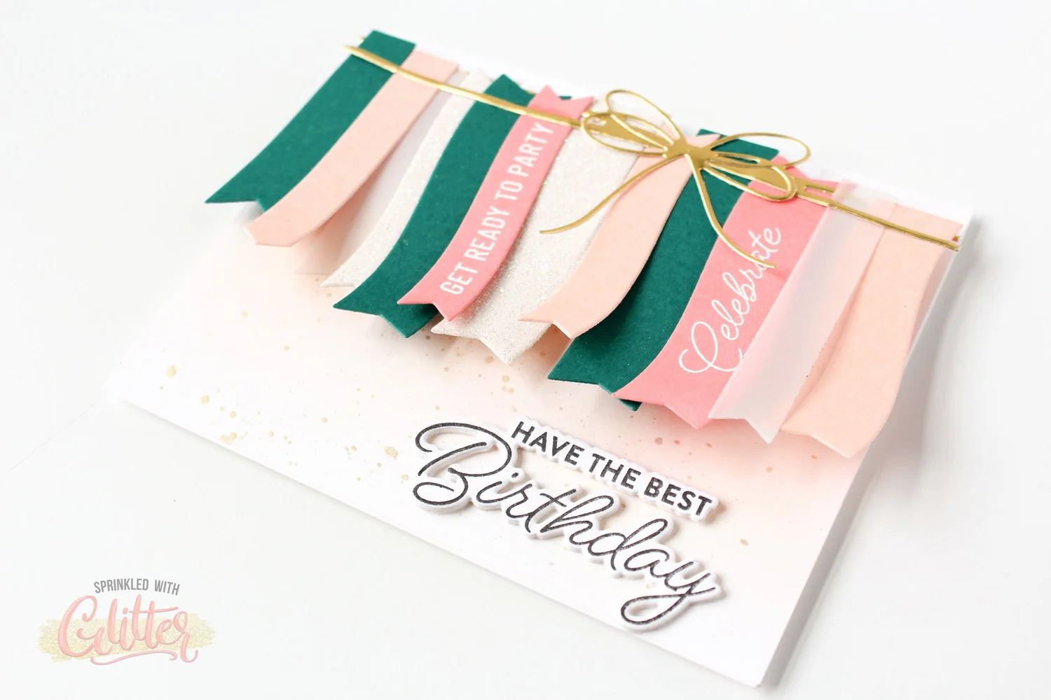How To Create A Simple Banner Birthday Card - Pinkfresh Studio April ...