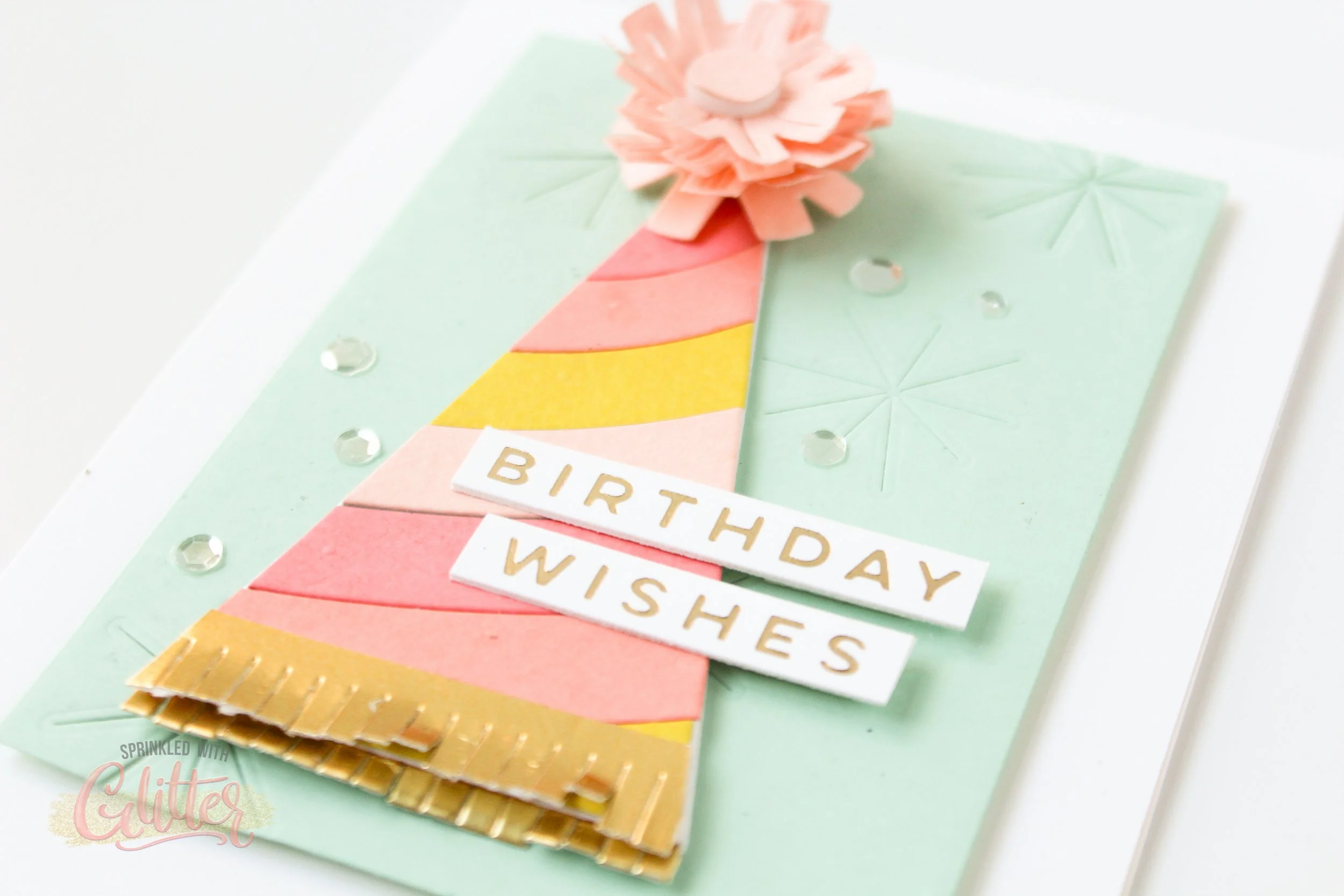 Party Hat Birthday Card - Carissa Crafts Live Replay — Sprinkled With ...