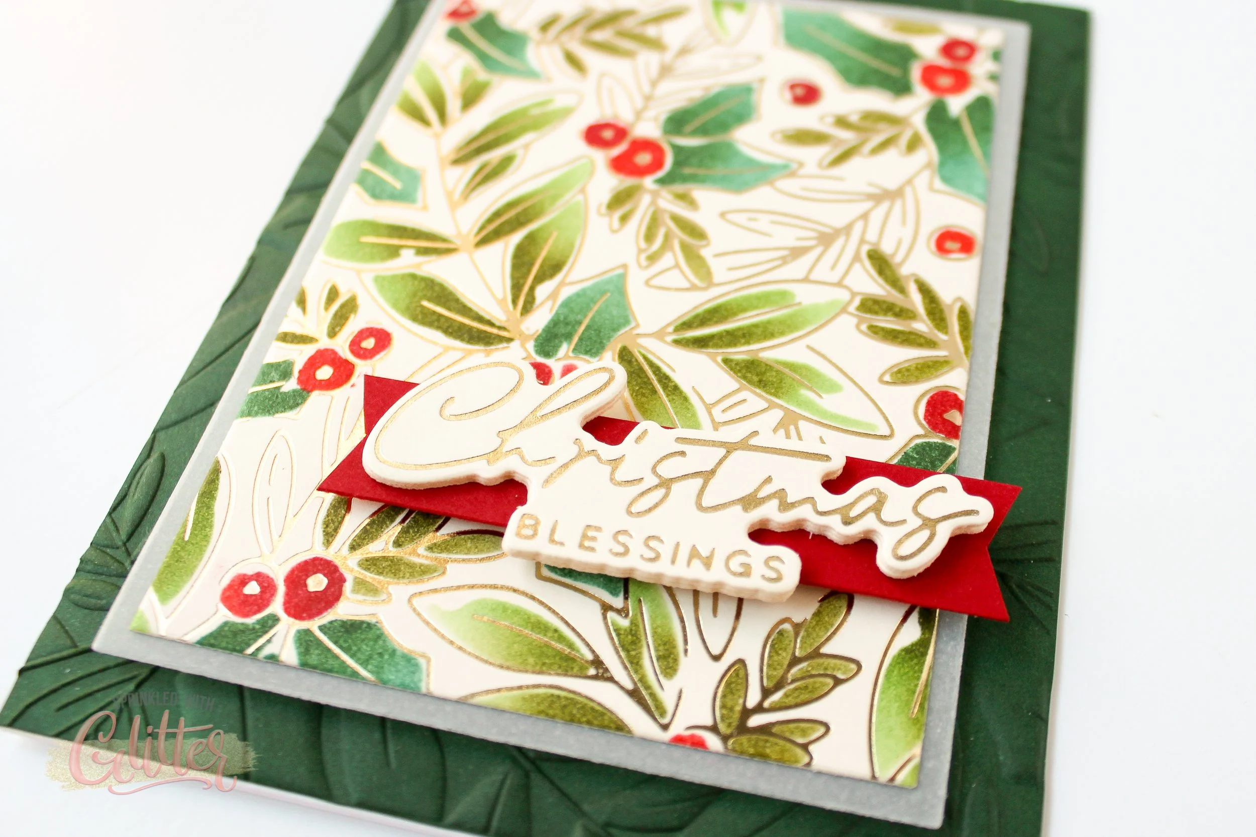 One Background, Two Cards To Create Four Elegant Handmade Christmas ...