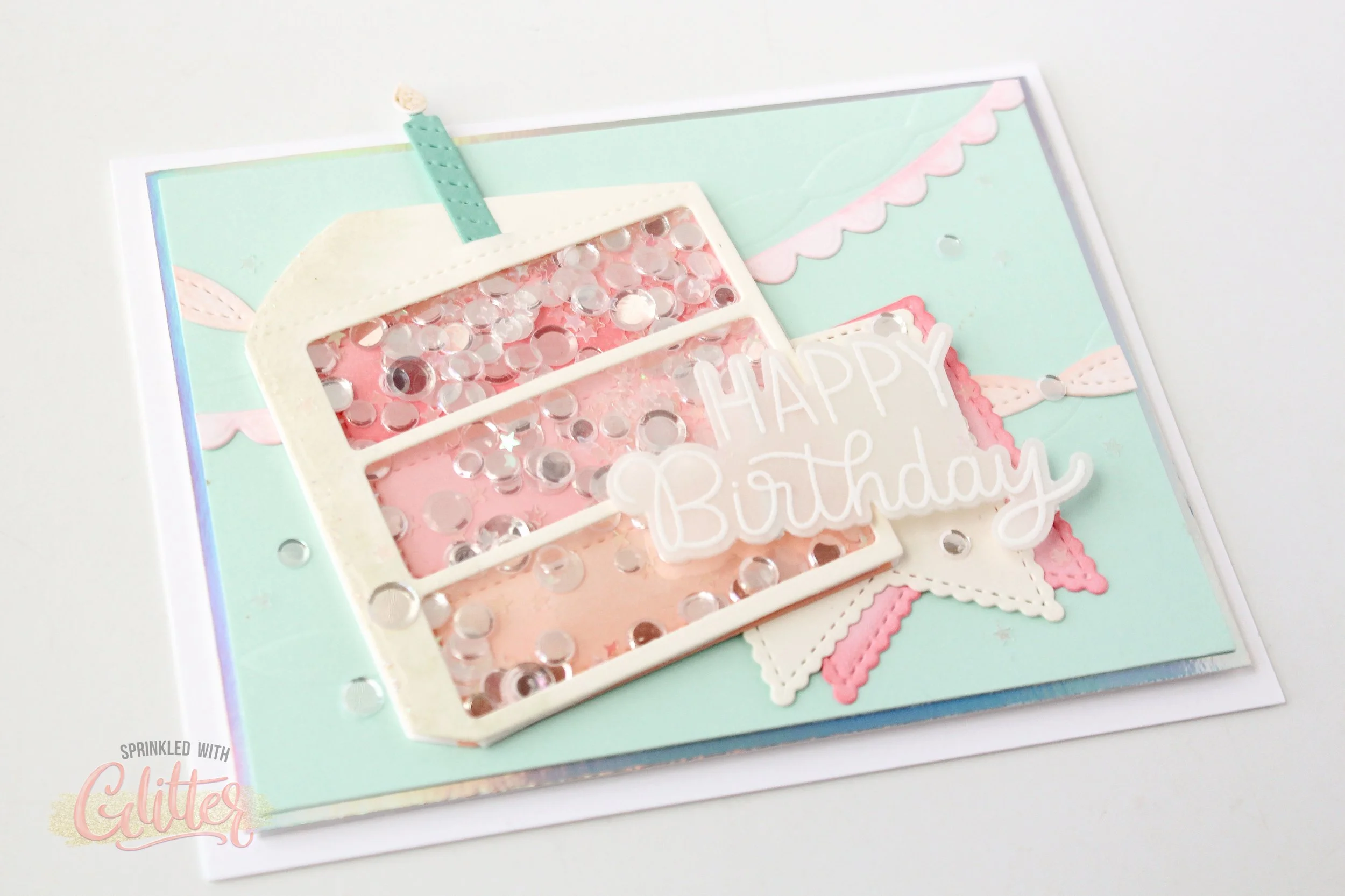 Birthday Cake Shaker Card - Pretty Pink Posh Birthday Blog Hop Day One ...