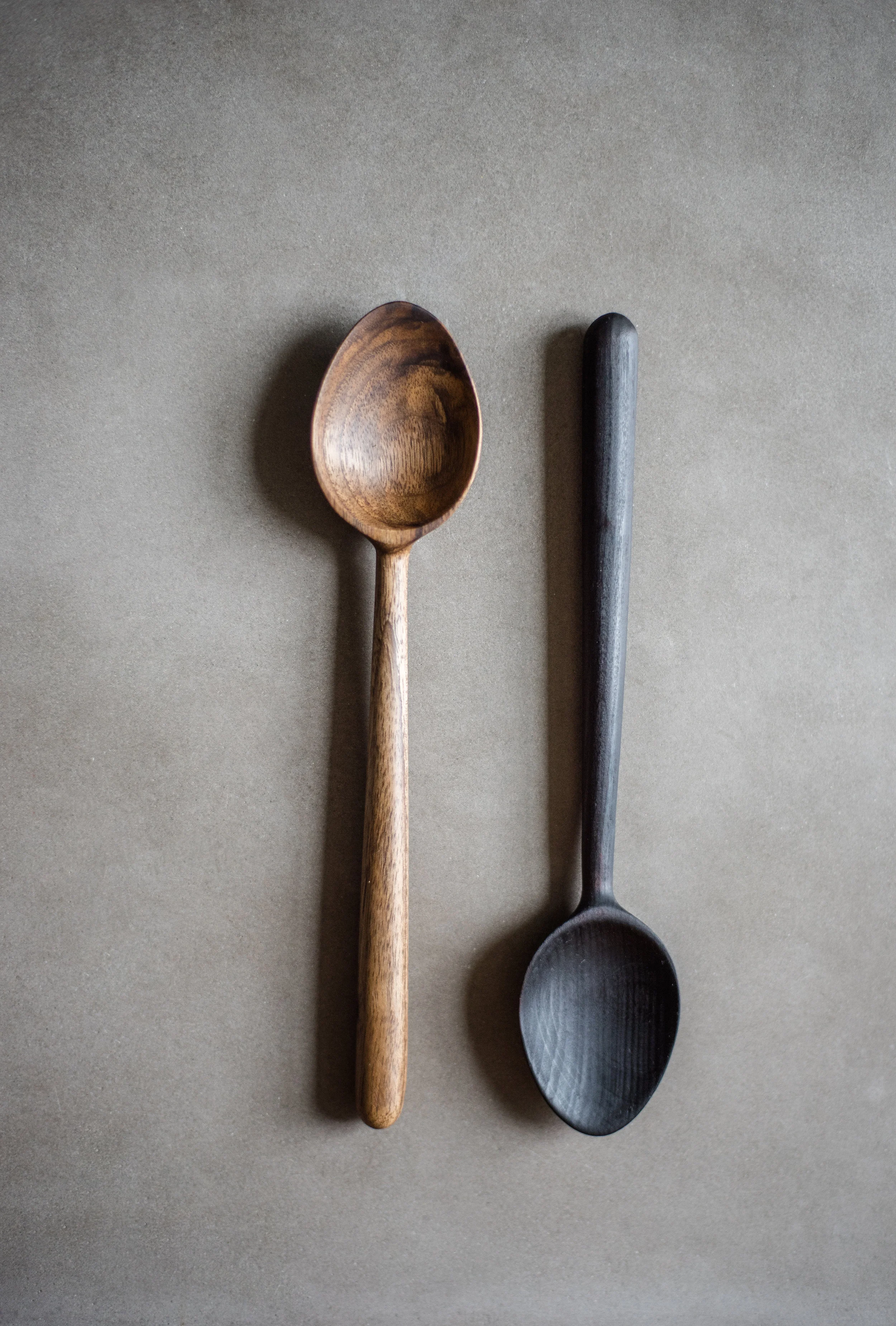 Walnut Wood Spoon with Straight Handle — Creating Comfort Lab Handmade ...