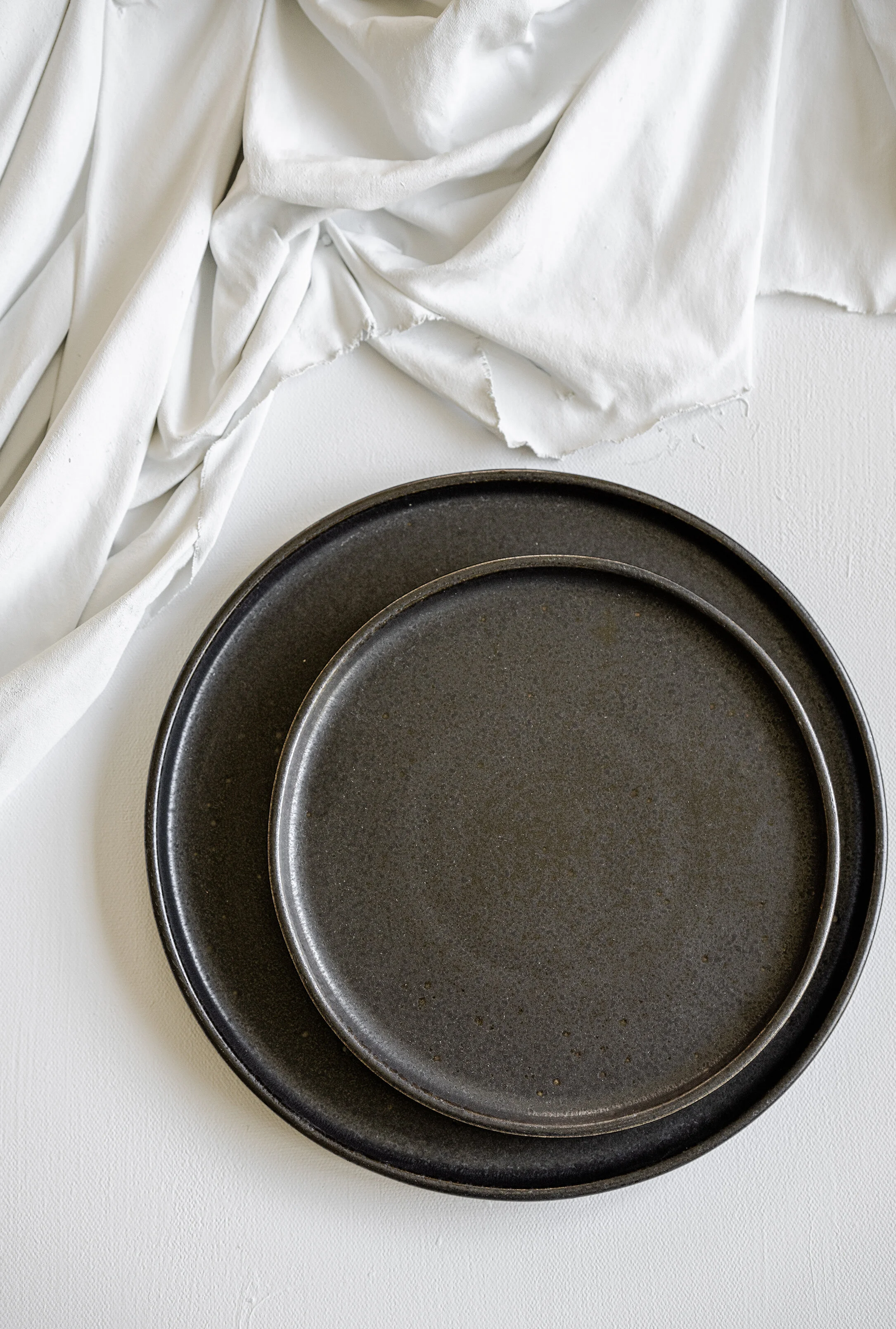Black Matte Stoneware Dinner Plate — Creating Comfort Lab Handmade ...