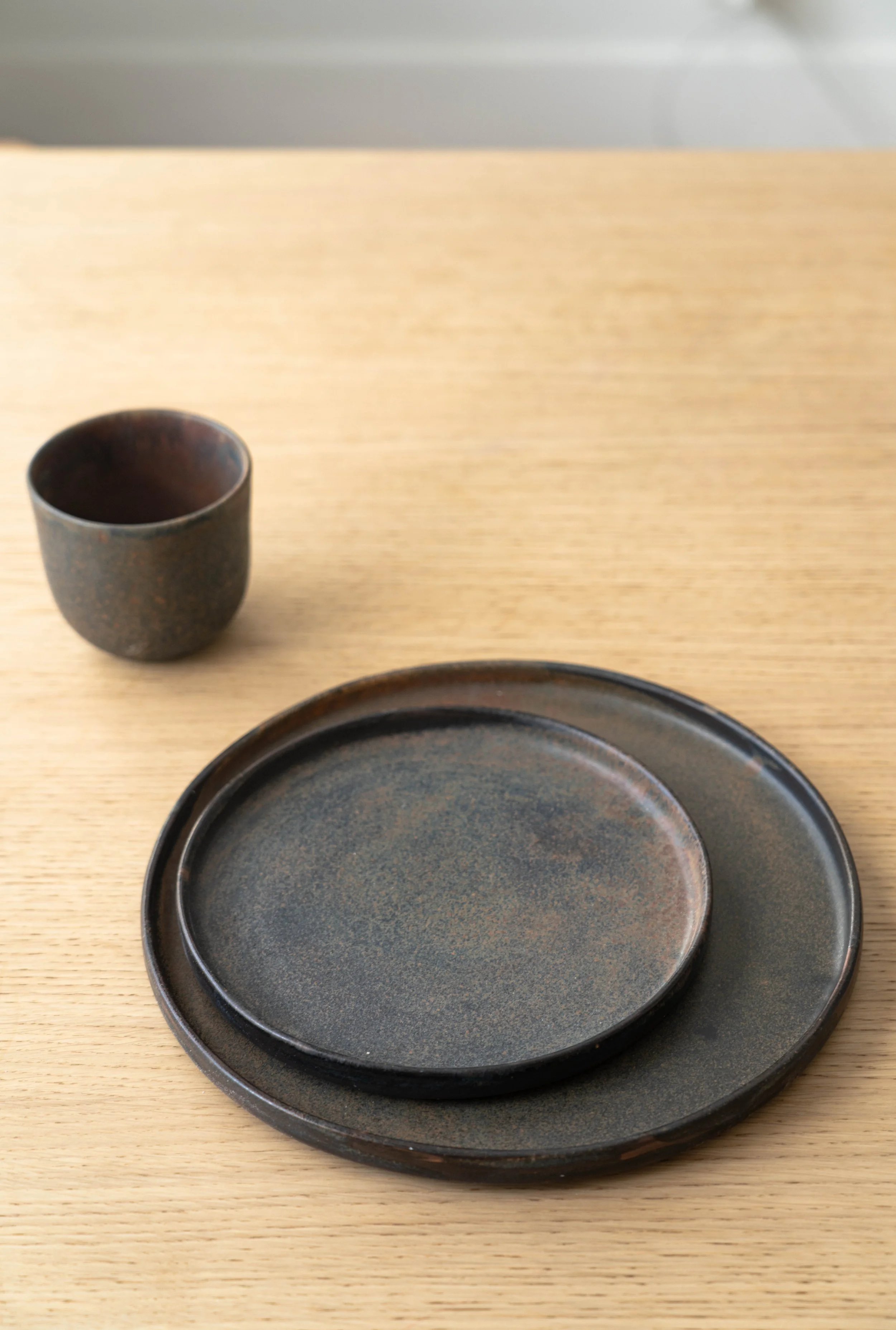 Black Matte Stoneware Dinner Plate — Creating Comfort Lab Handmade ...